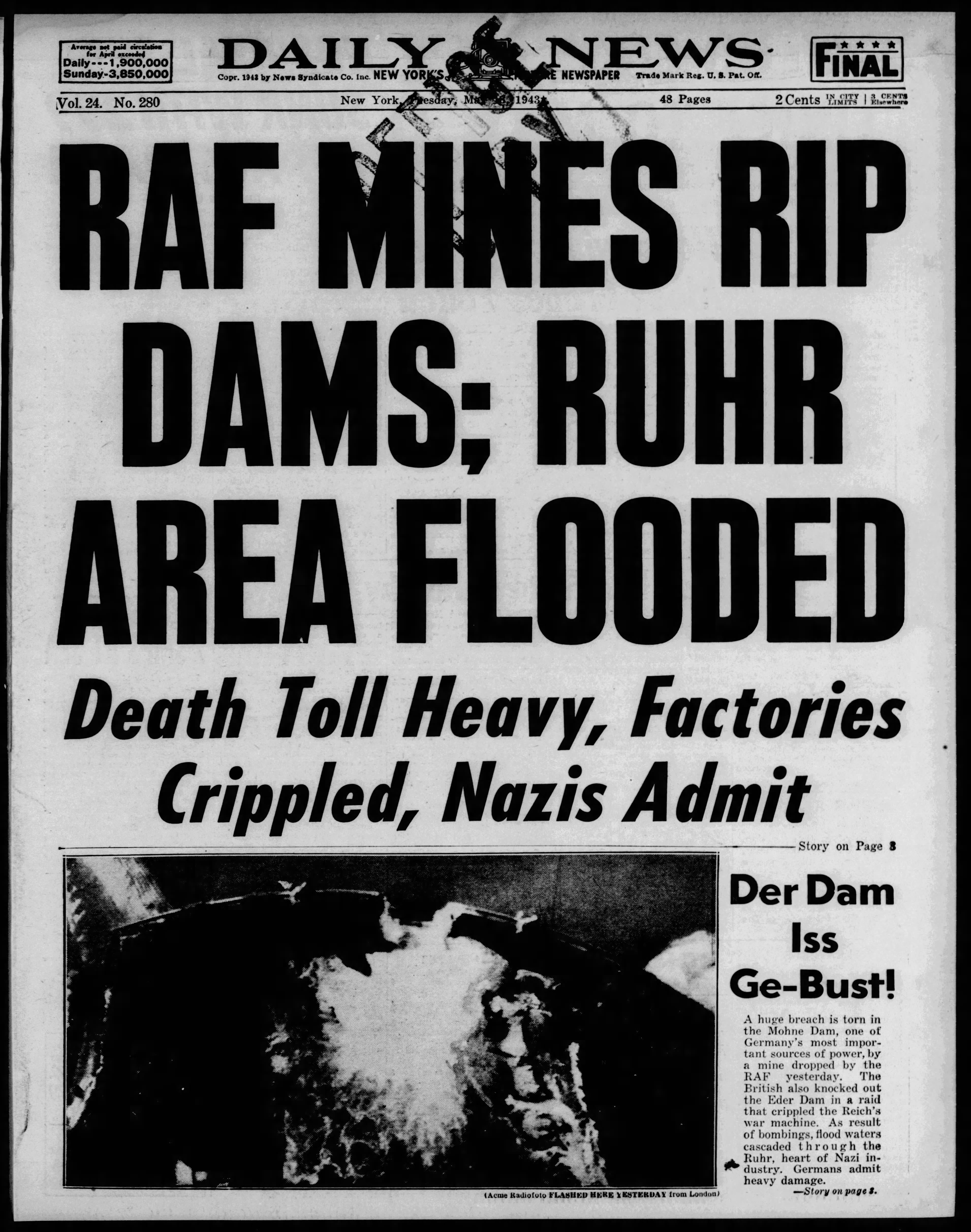 The Dambusters raid: Guy Gibson and 617 Squadron – World War II on Deadline